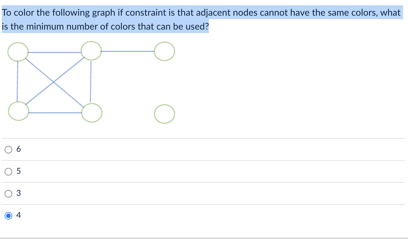 Solved To color the following graph if constraint is that | Chegg.com