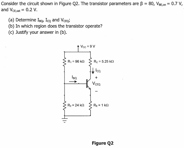 Solved Consider the circuit shown in Figure Q2. The | Chegg.com