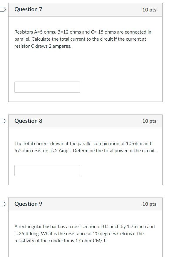 Solved Question 7 10 pts Resistors A=5 ohms, B=12 ohms and | Chegg.com Solved Question 7 10 pts Resistors A=5 ohms, B=12 ohms and | Chegg.com