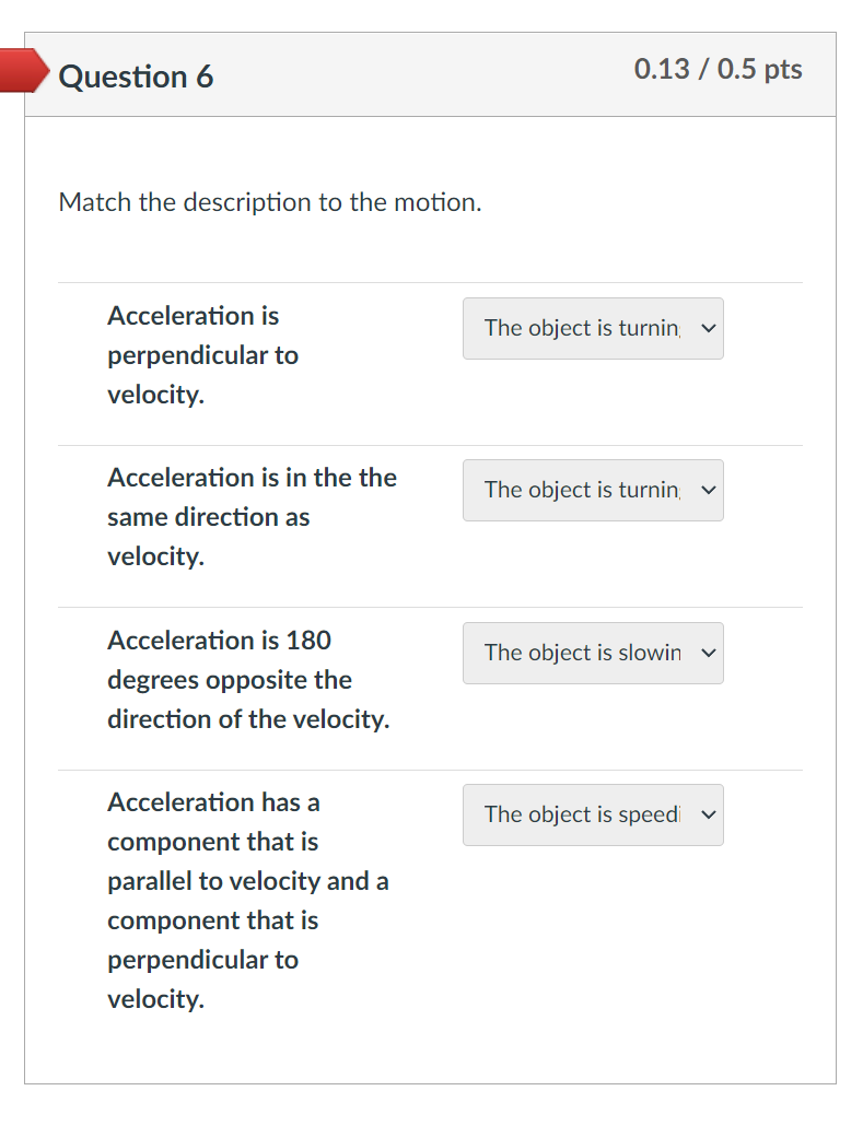 Solved Question 2 0 0 5 Pts An Object Is Thrown Into The
