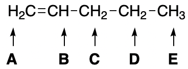 Solved The structure of pent-1-ene (below) contains | Chegg.com