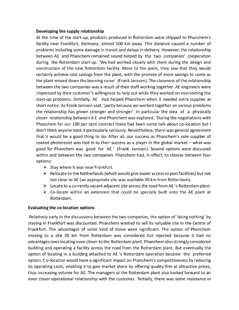 Solved Overview of case study and relevance to | Chegg.com