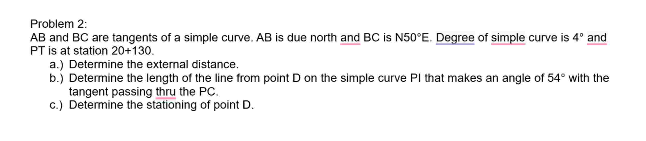 Solved Problem 2:AB ﻿and BC ﻿are tangents of ﻿a simple | Chegg.com