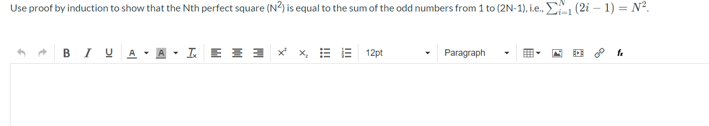 Solved Use proof by induction to show that the Nth perfect | Chegg.com