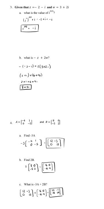 Solved Given that z=−2−i and w=3+2i a. what is the value of | Chegg.com
