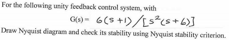 Solved For the following unity feedback control system, with | Chegg.com