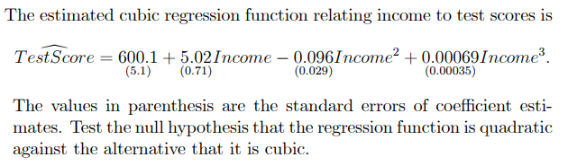 Solved The estimated cubic regression function relating | Chegg.com