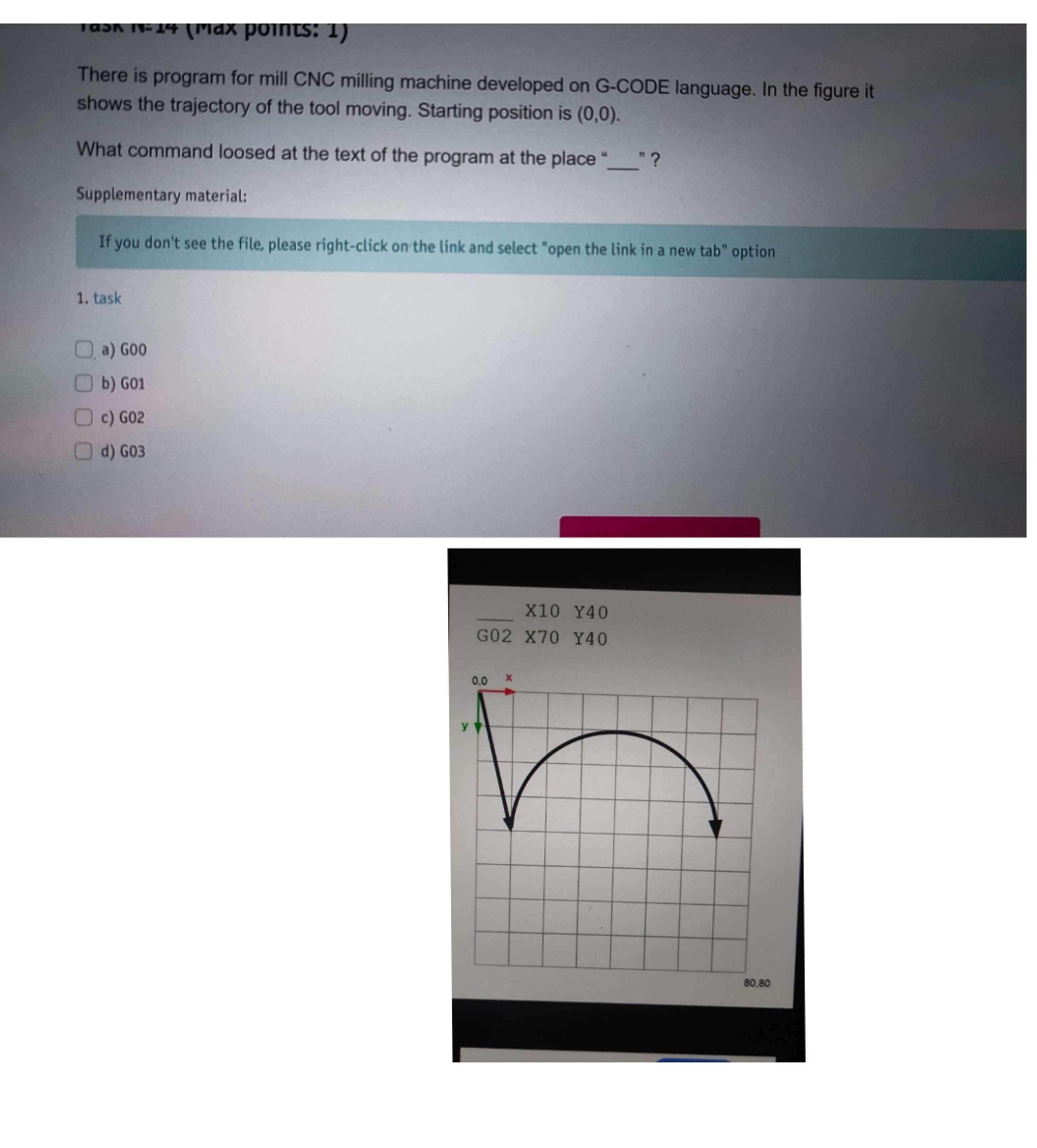 Solved There is program for mill CNC milling machine | Chegg.com