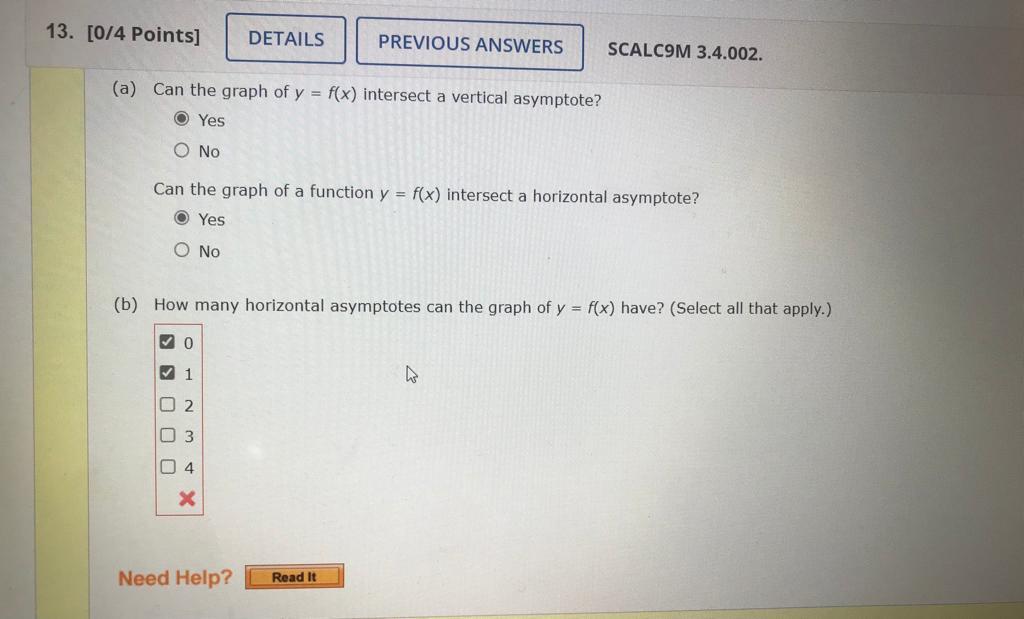 Solved (a) Can the graph of y=f(x) intersect a vertical | Chegg.com