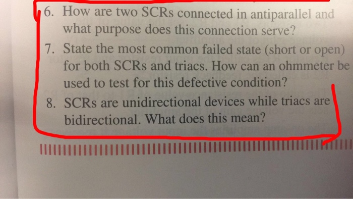 Solved How are two SCRs connected in antiparallel and what | Chegg.com