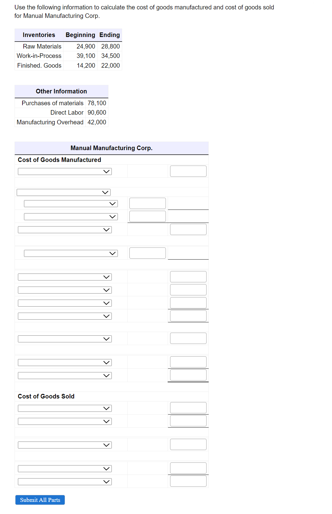 Solved Use the following information to calculate the cost | Chegg.com
