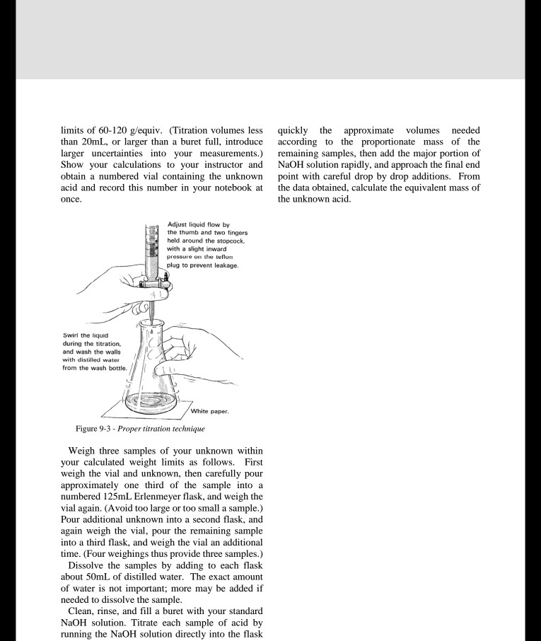 Solved For the solid unknown titration in this experiment, | Chegg.com
