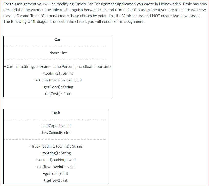Solved For this assignment you will be modifying Ernie's Car | Chegg.com