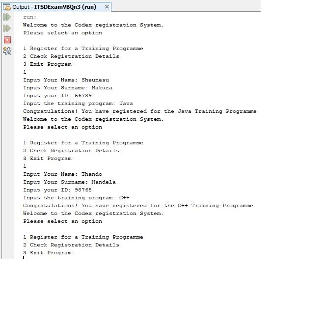 Solved Develop a Java program using NetBeans for Codex. Your | Chegg.com