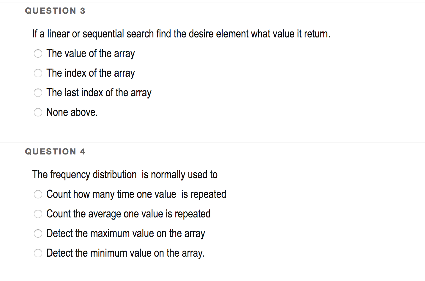 Solved QUESTION 3 If A Linear Or Sequential Search Find The Chegg Solved QUESTION 3 If A Linear Or Sequential Search Find The Chegg
