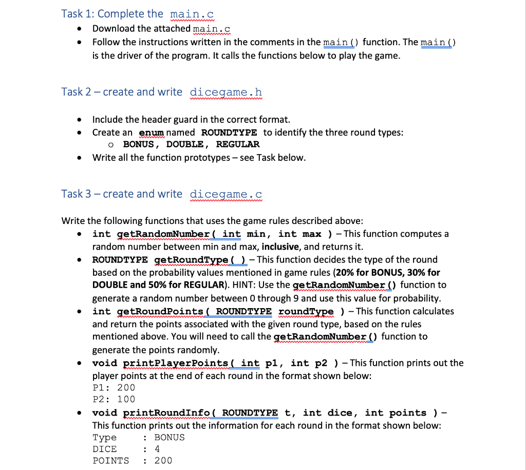 Solved > In C Language create a 2-player game of dice. | Chegg.com