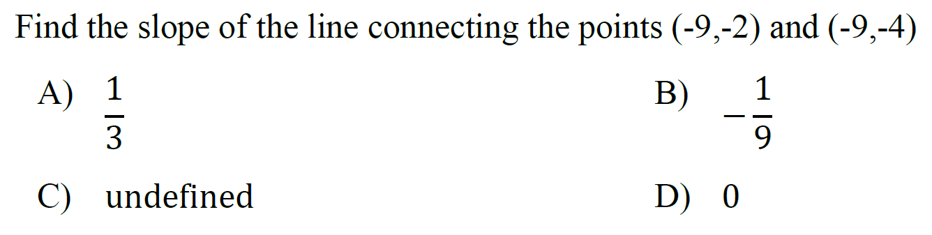 Solved Find the slope of the line connecting the points | Chegg.com