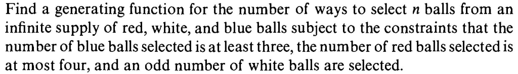 Solved Find A Generating Function For The Number Of Ways To 1232