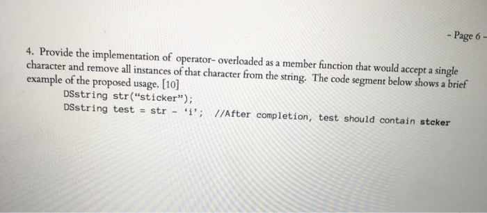 Solved -Page 6 4. Provide the implementation of | Chegg.com