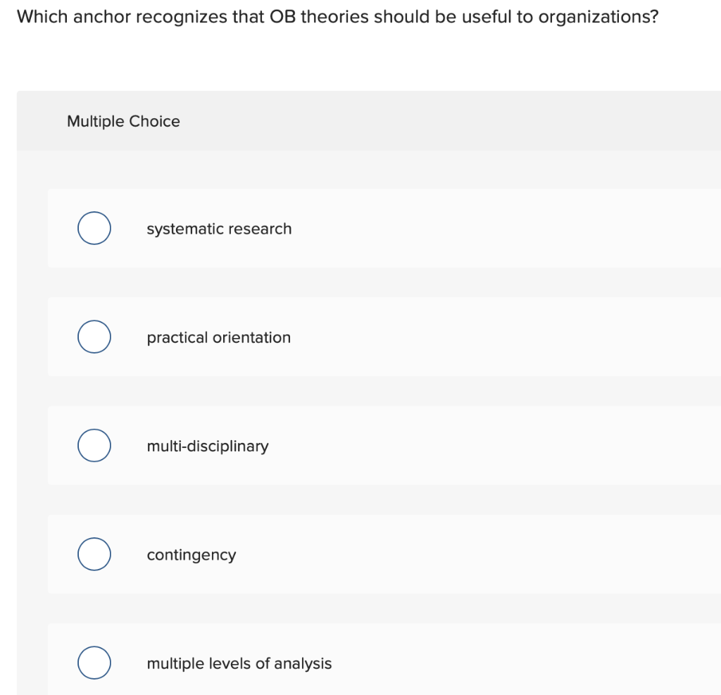 Solved Which anchor recognizes that OB theories should be | Chegg.com
