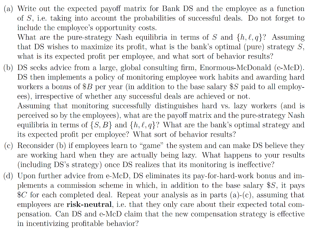 2. Game theory and incentive design Game theory can | Chegg.com