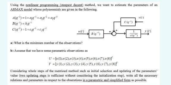 Solved Using the nonlinear programming (steepest decent) | Chegg.com