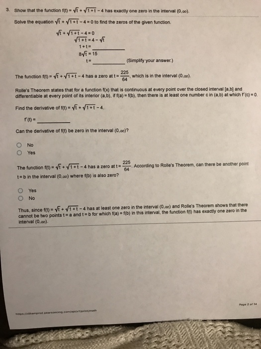 Solved Show that the function f(t) = squareroot t + | Chegg.com
