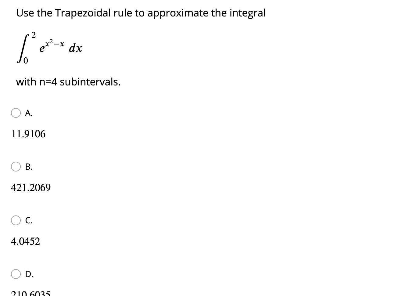 Solved Use the Trapezoidal rule to approximate the integral | Chegg.com