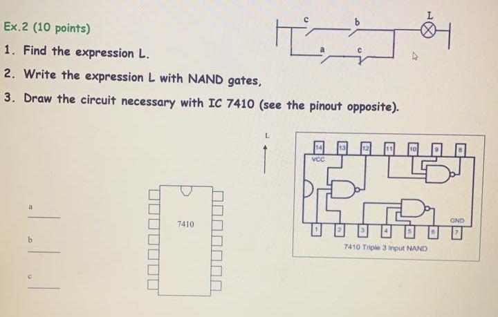 Solved AS Ex.2 (10 points) 1. Find the expression L. 2. | Chegg.com