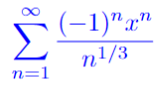 Solved \\( \\sum_{n=1}^{\\infty} \\frac{(-1)^{n} x^{n}}{n^{1 | Chegg.com