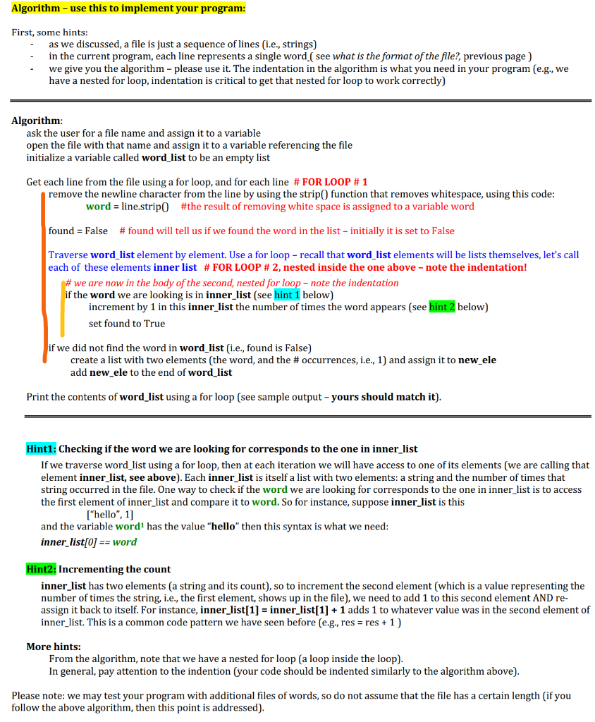 . What should my program do? The program will read | Chegg.com