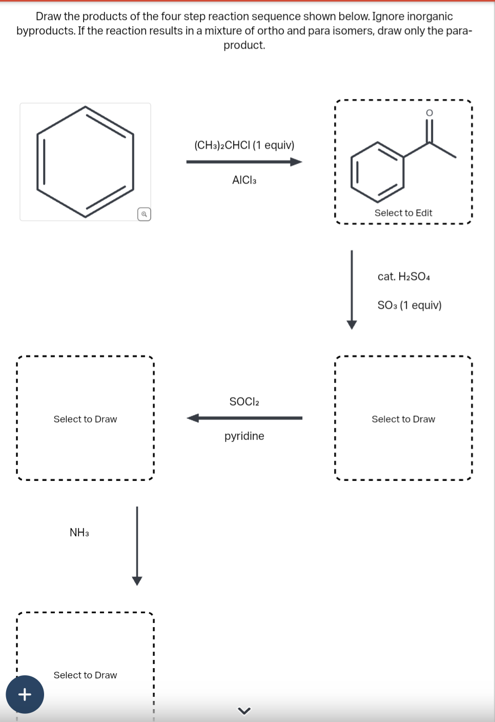Solved Draw the products of the four step reaction sequence | Chegg.com