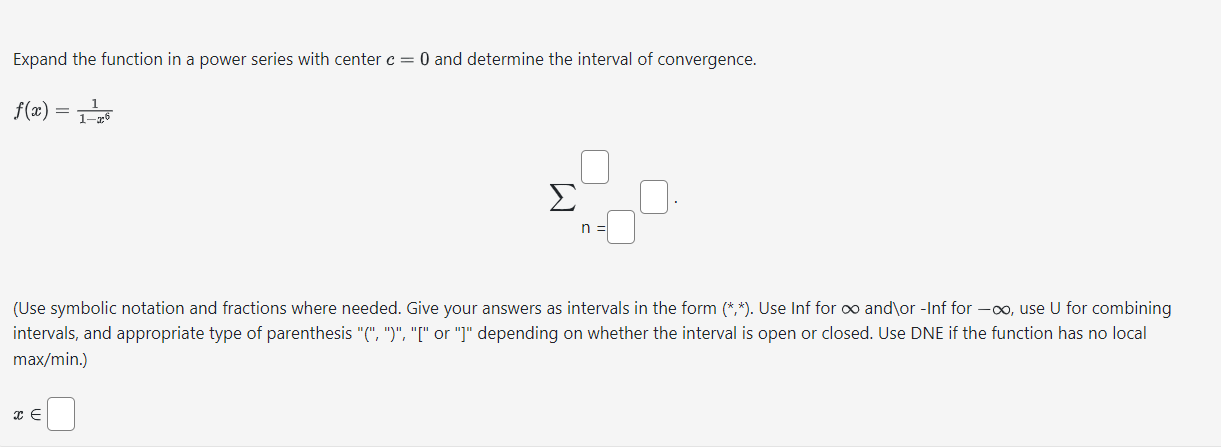 Solved Expand the function in a power series with center c=0 | Chegg.com