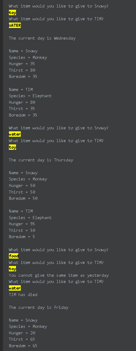 Solved Task 1 - Animal Class Take some time to read through | Chegg.com