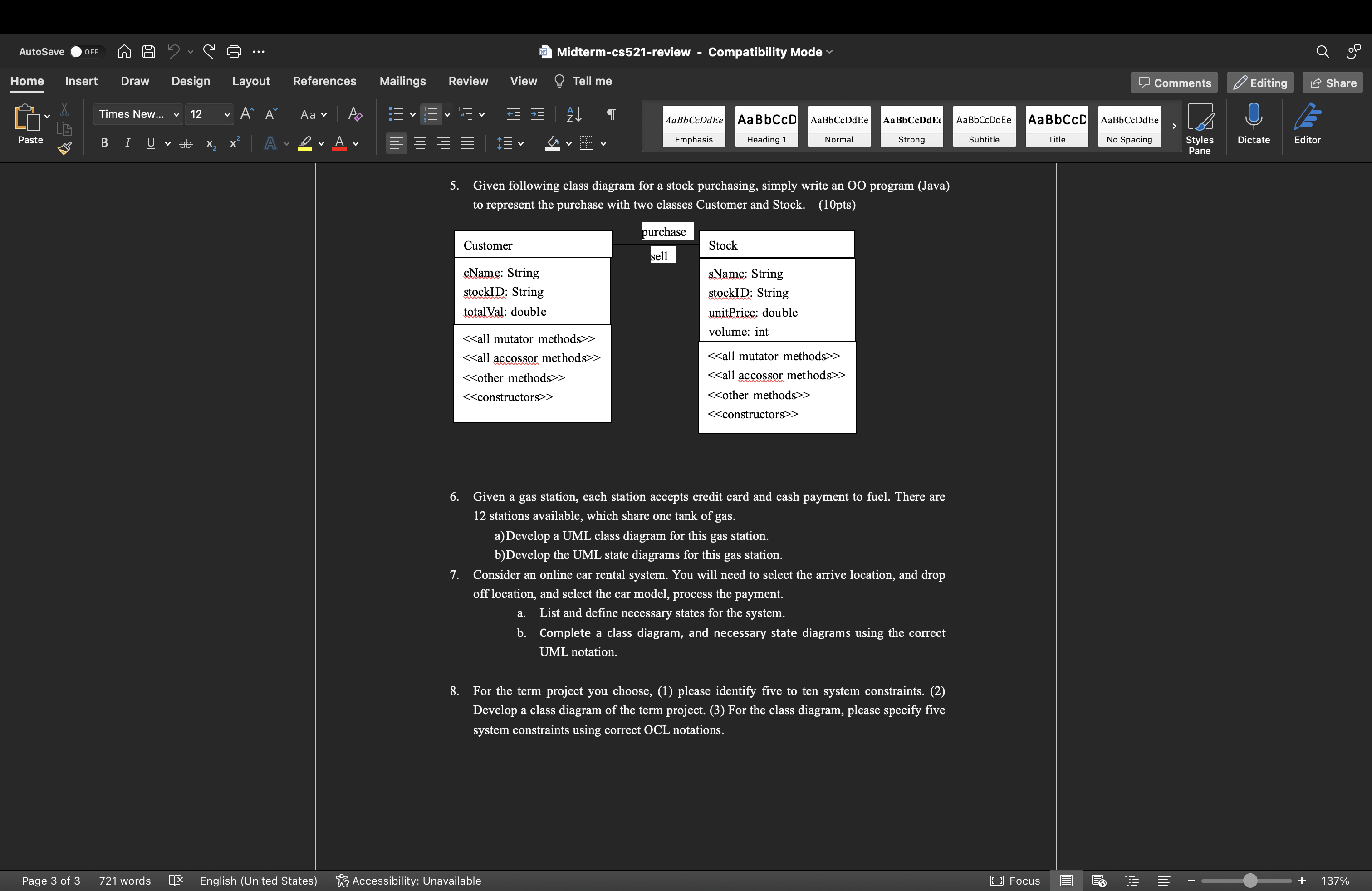 Solved 圈 Midterm-cs521-review - Compatibility Mode Review | Chegg.com