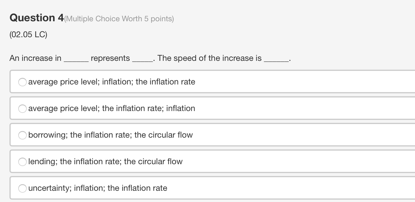 Solved Question 4(Multiple Choice Worth 5 points) (02.05 LC) | Chegg.com