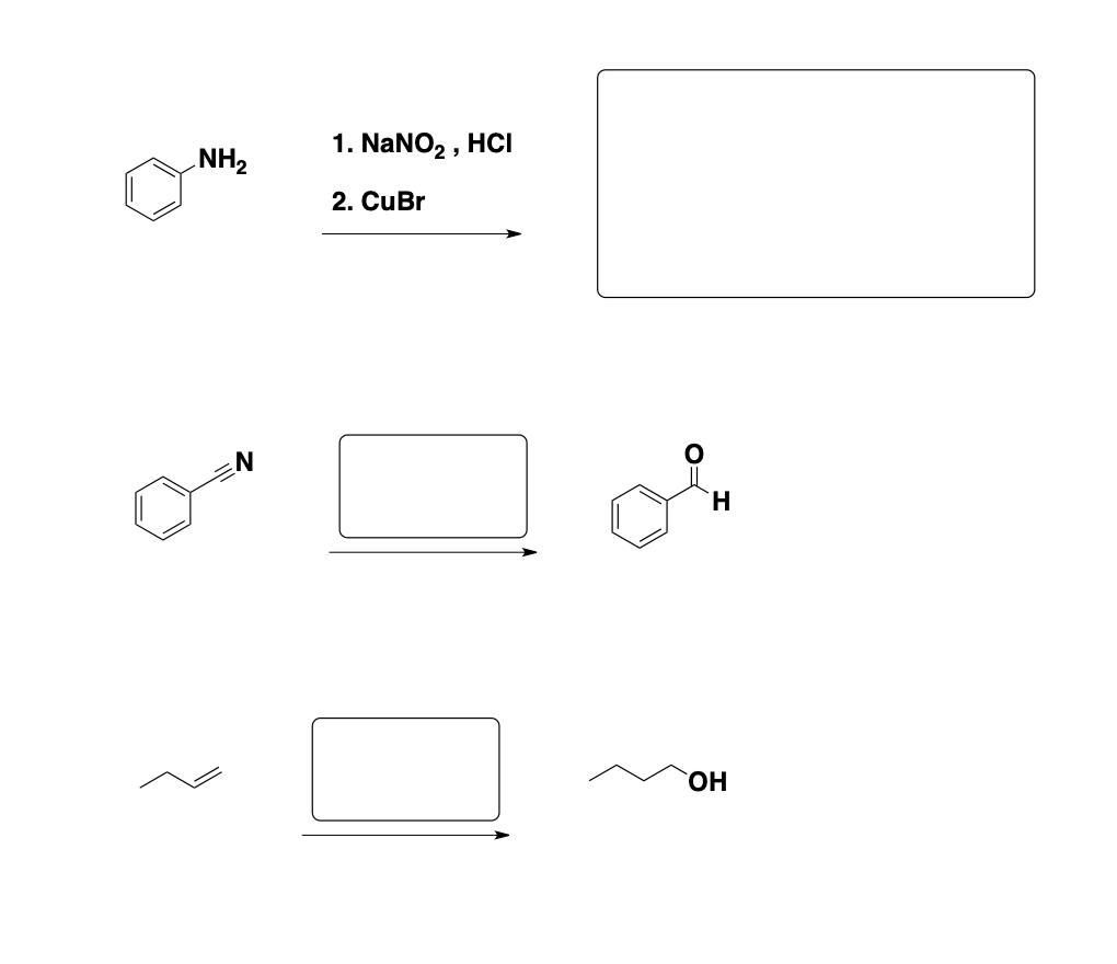 Solved NH2 1. NaNO2 , HCI 2. CuBr N I Y OH | Chegg.com