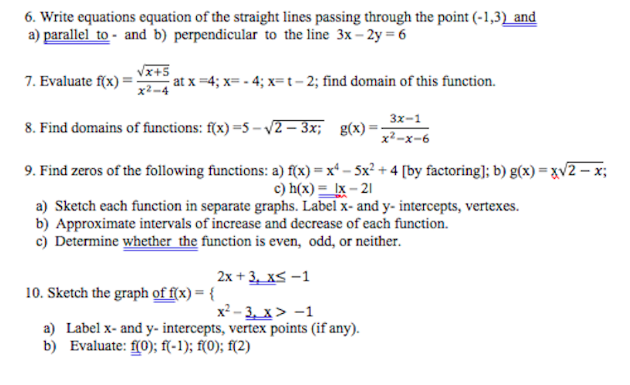 Solved 6. Write equations equation of the straight lines | Chegg.com
