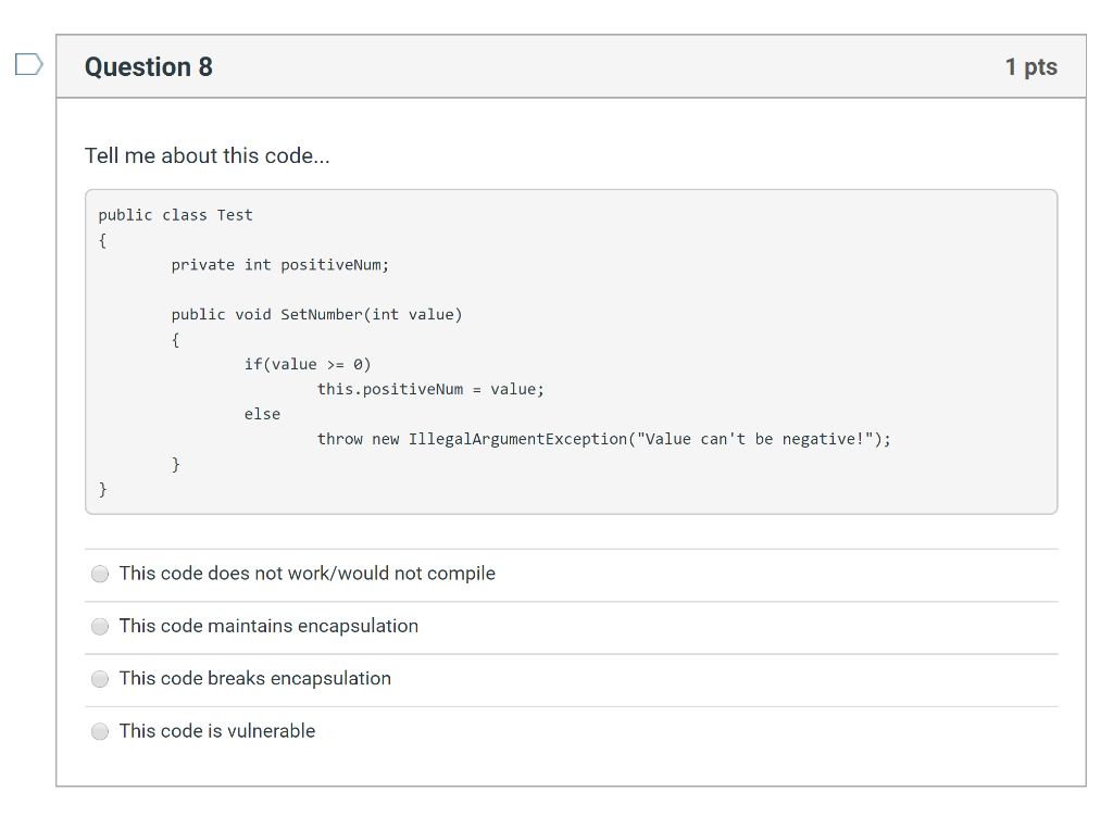 Solved Question 5 1 pts Part of Abstraction in OOP is | Chegg.com
