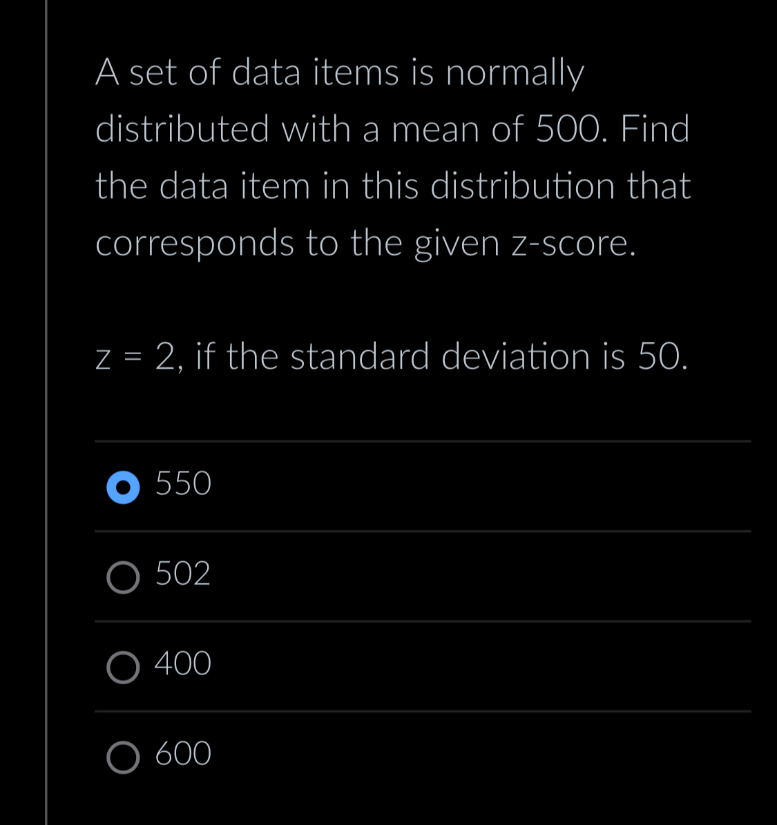 Solved A set of data items is normally distributed with a | Chegg.com