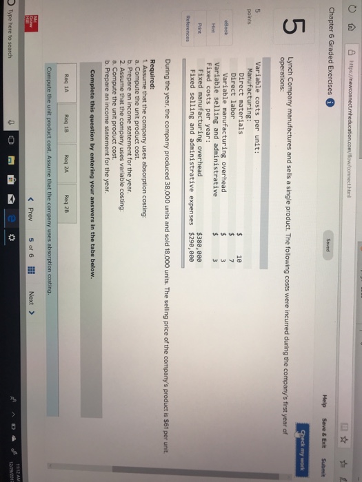 Solved Chapter 6 Graded Exercises Help Save& Exit Submit 5 | Chegg.com