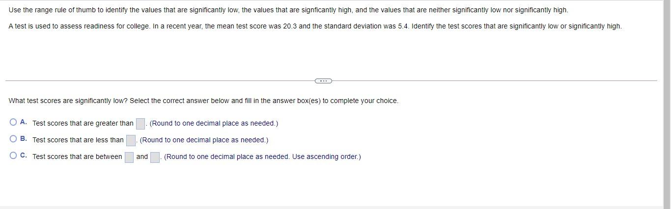 Solved Use the range rule of thumb to identify the values | Chegg.com