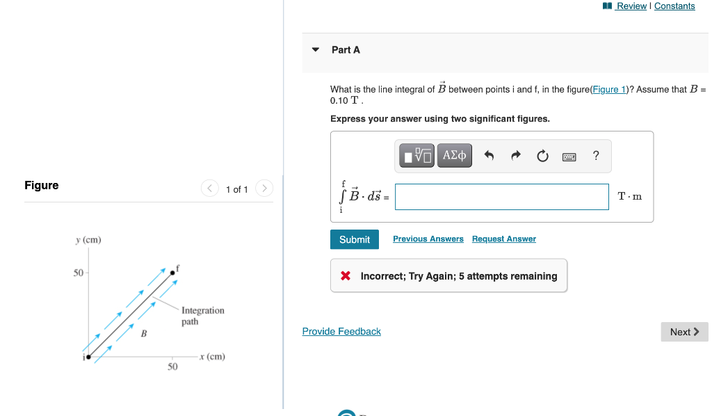 Solved Review Constants Part A What is the line integral of | Chegg.com