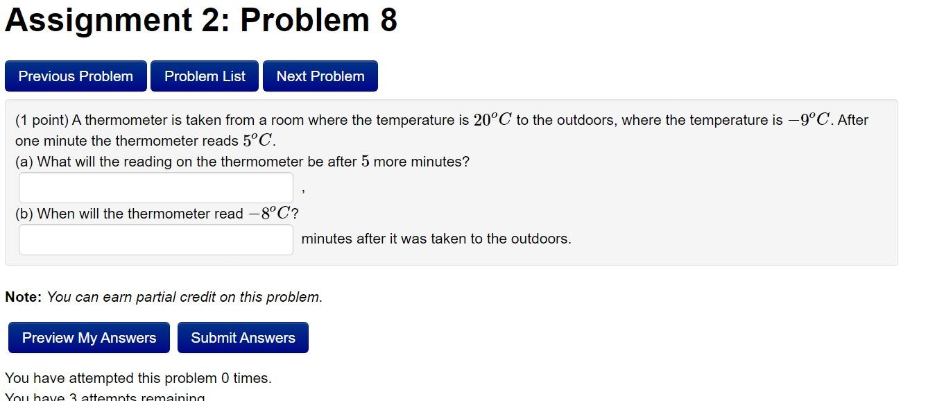 Solved Assignment 2: Problem 8 Previous Problem Problem List | Chegg.com
