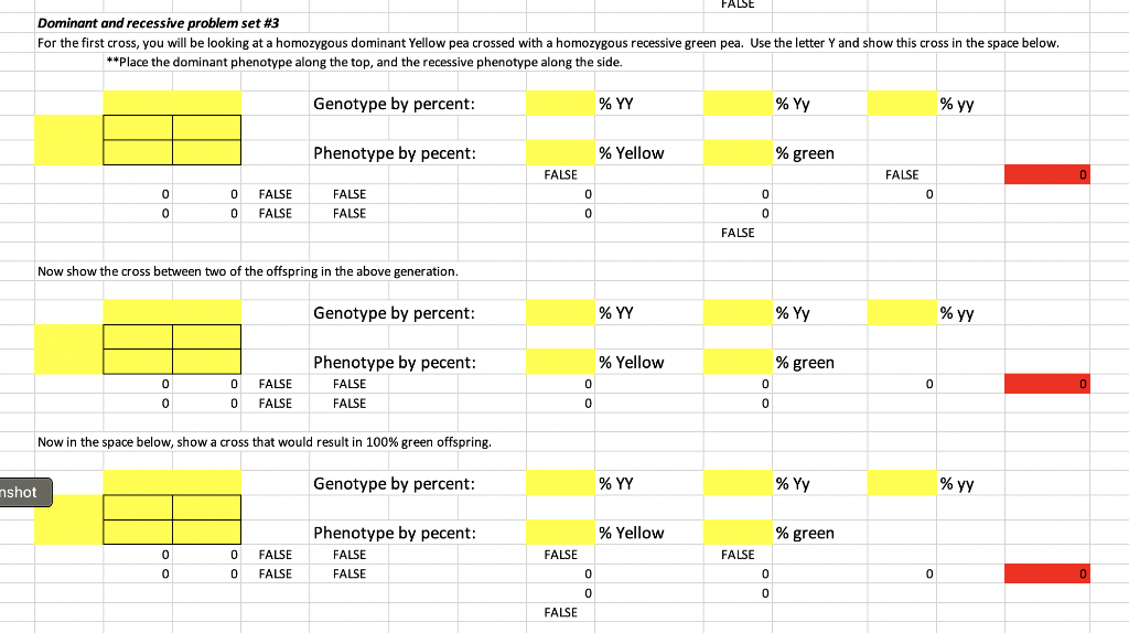 Solved Dominant and recessive problem set \#1 For the first | Chegg.com