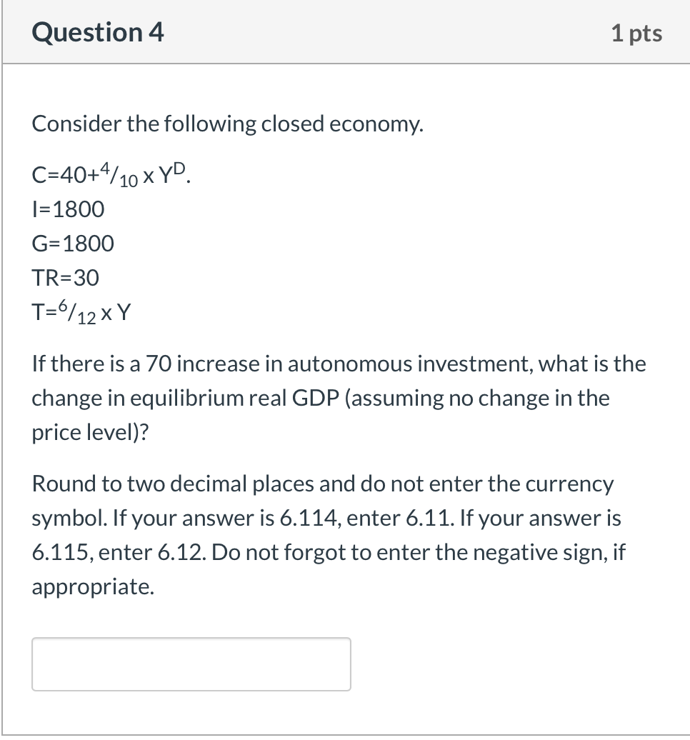 Solved Question 4 1 pts Consider the following closed | Chegg.com