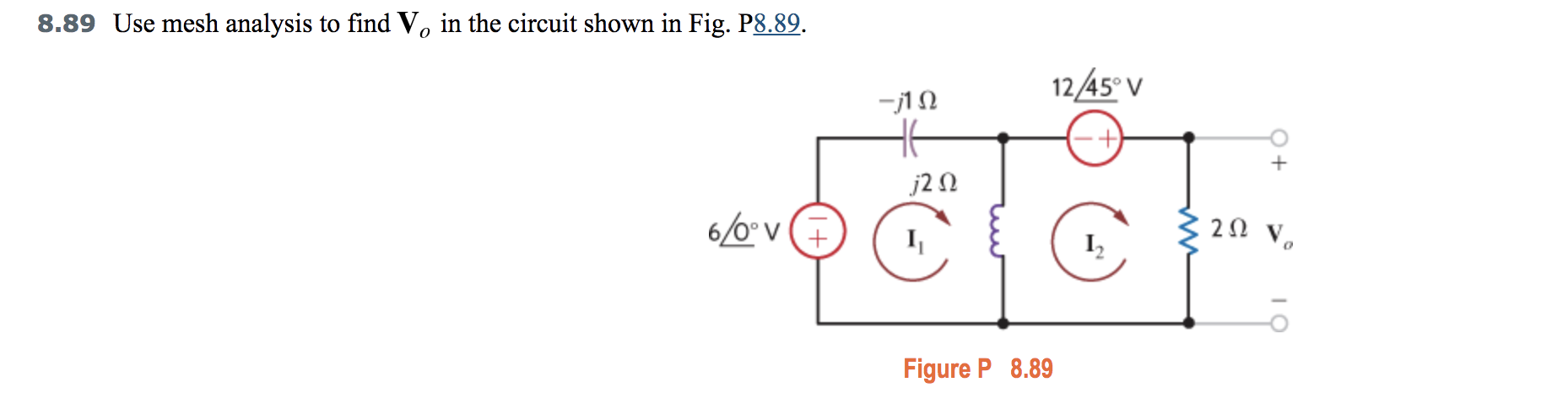 Solved 8.89 Use mesh analysis to find V. in the circuit | Chegg.com