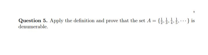Solved Question 5. Apply the definition and prove that the | Chegg.com