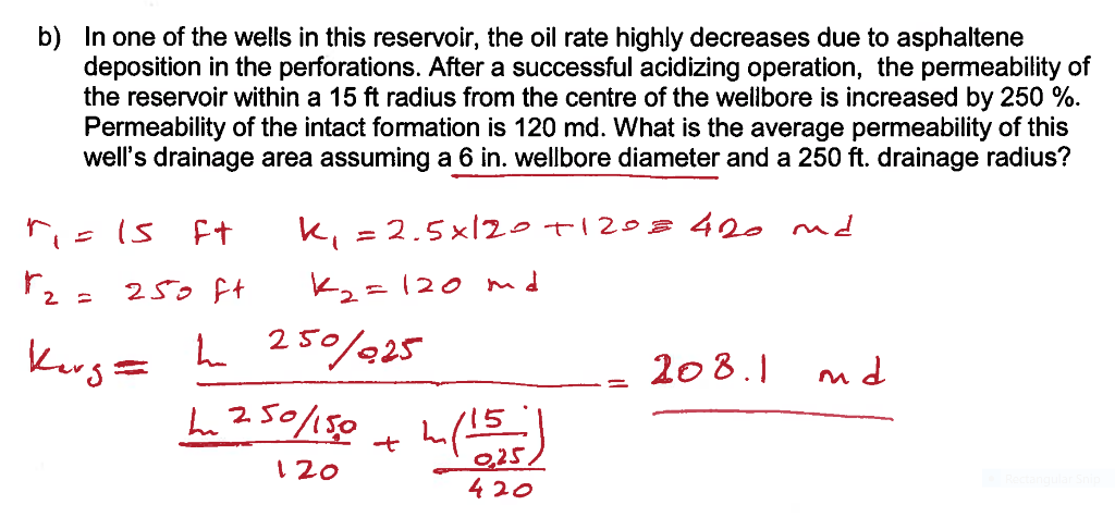 Solved petroleum Engineering question. In the red is my | Chegg.com