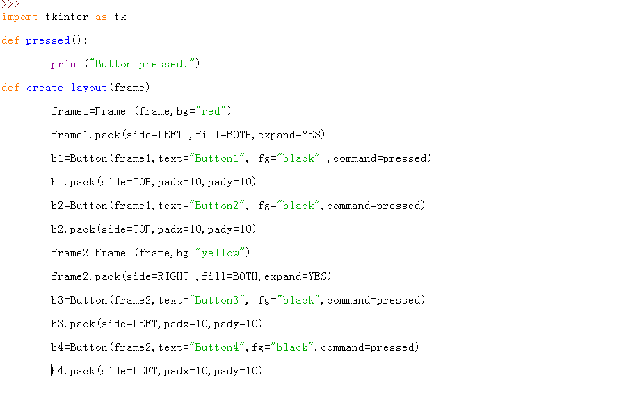 Solved 1 import tkinter as tk GUI Layout Example IlI 4 def | Chegg.com